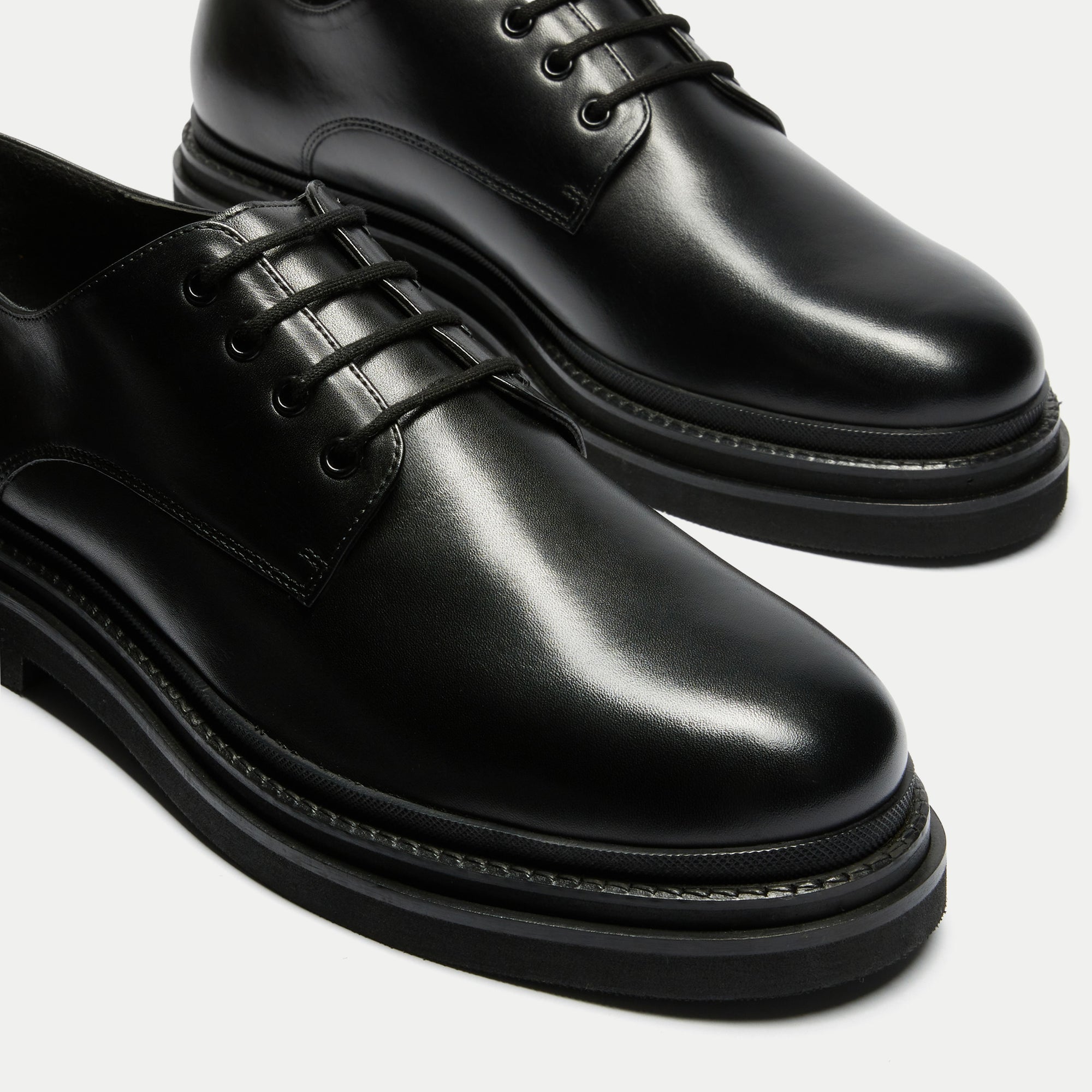 Walk London Brooklyn Derby Shoe | Black | Official Site