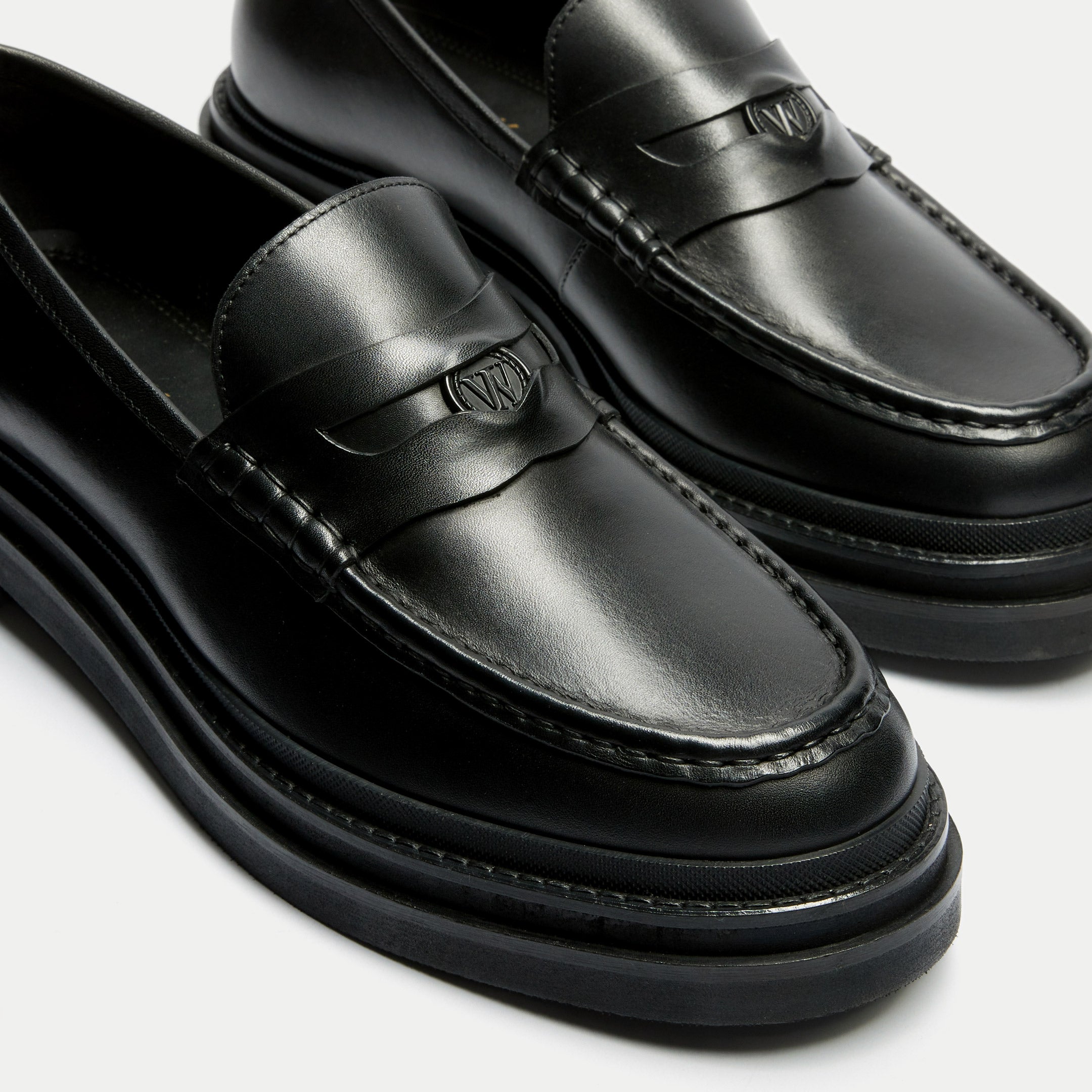 Walk London Brooklyn Penny Loafer | Black | Official Site