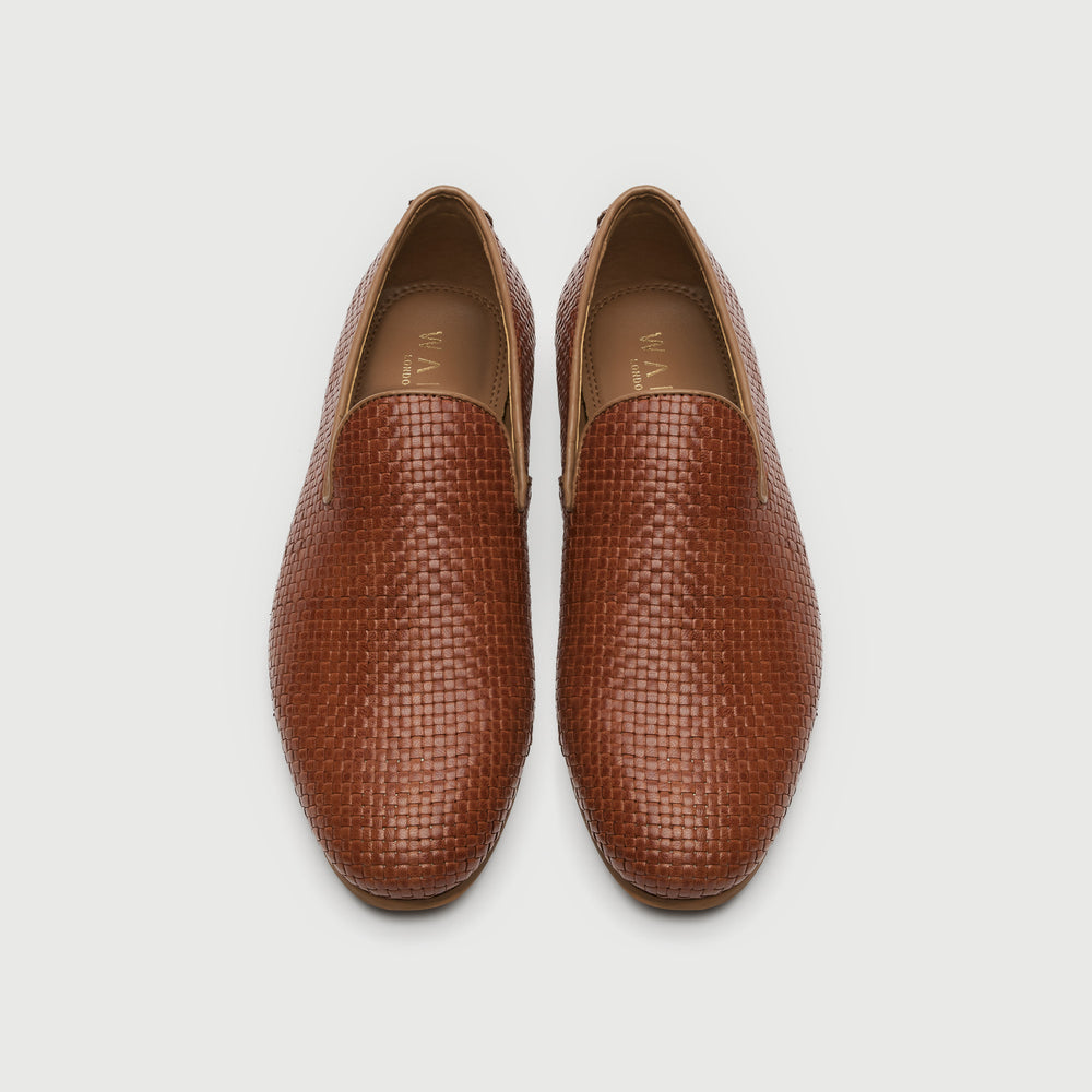 Walk London Terry Weave Loafer | Tan Leather | Official Site