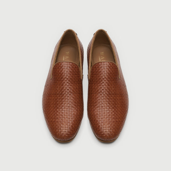 Walk London Terry Weave Loafer | Tan Leather | Official Site