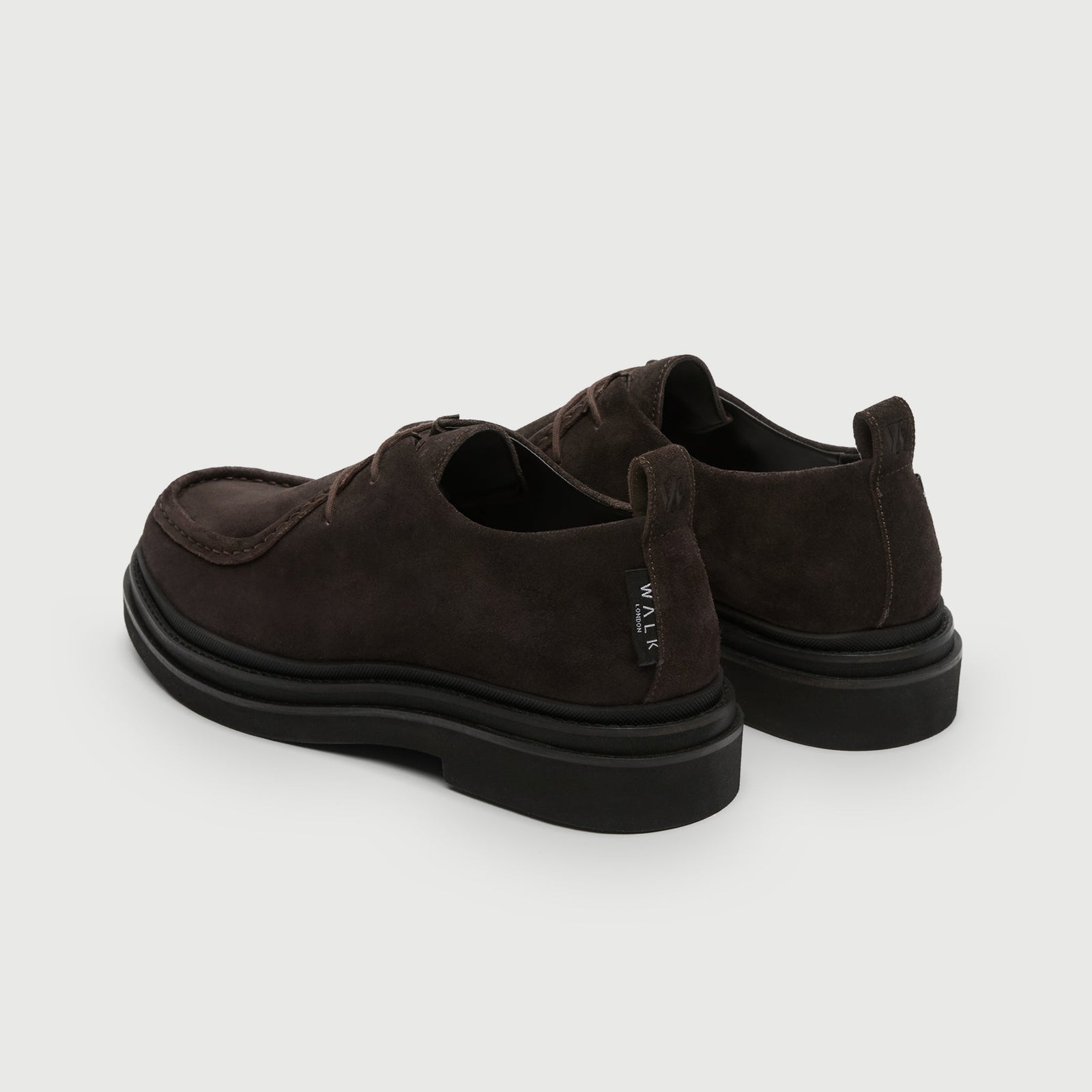 Walk London Brooklyn Apron Shoe - Brown Suede - Official Site