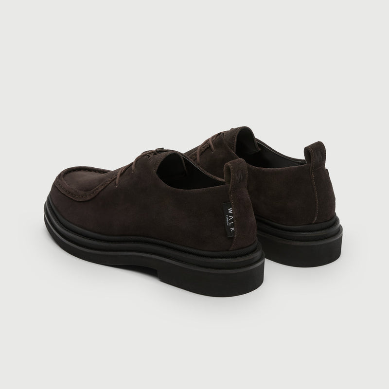 Walk London Brooklyn Apron Shoe - Brown Suede - Official Site