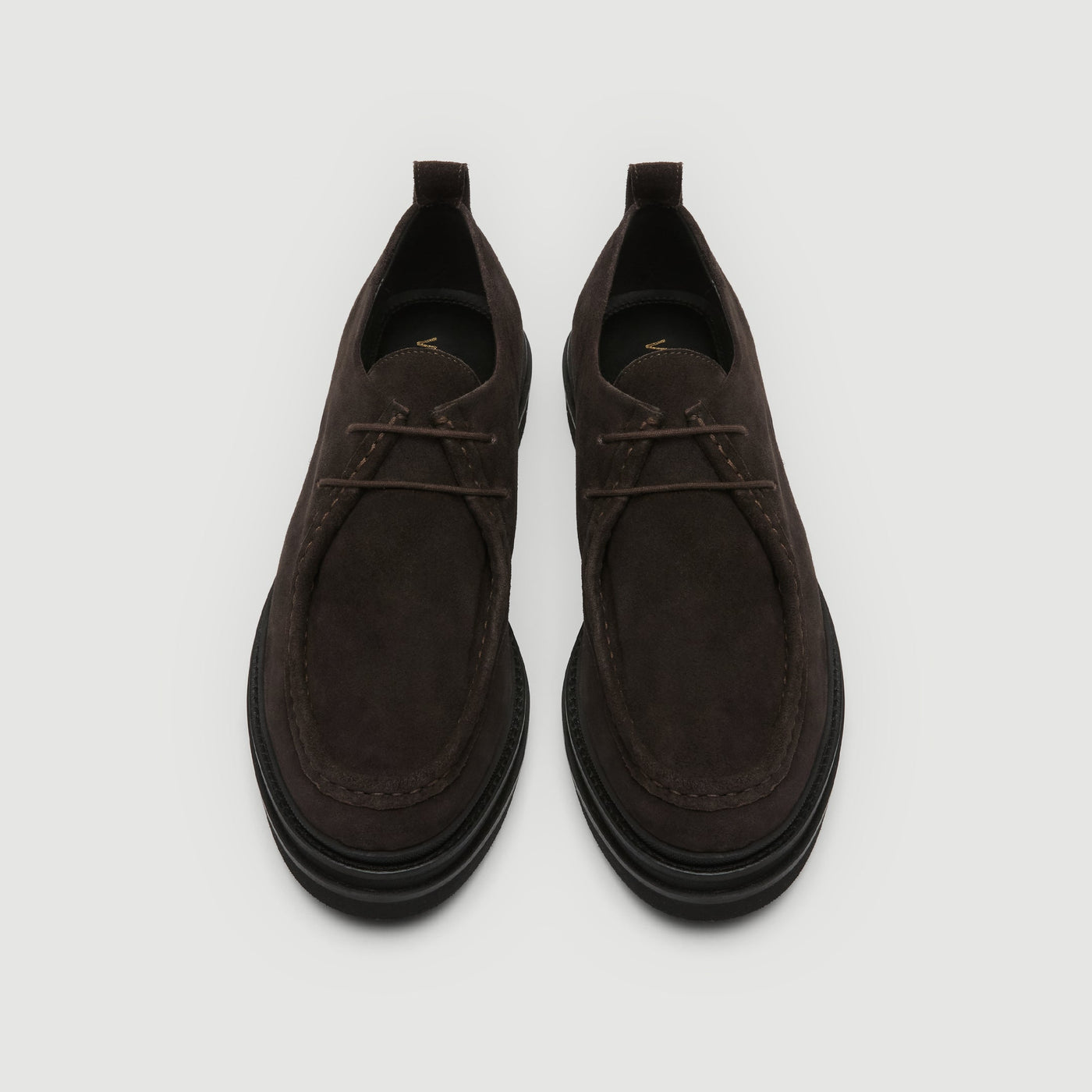 Walk London Brooklyn Apron Shoe - Brown Suede - Official Site