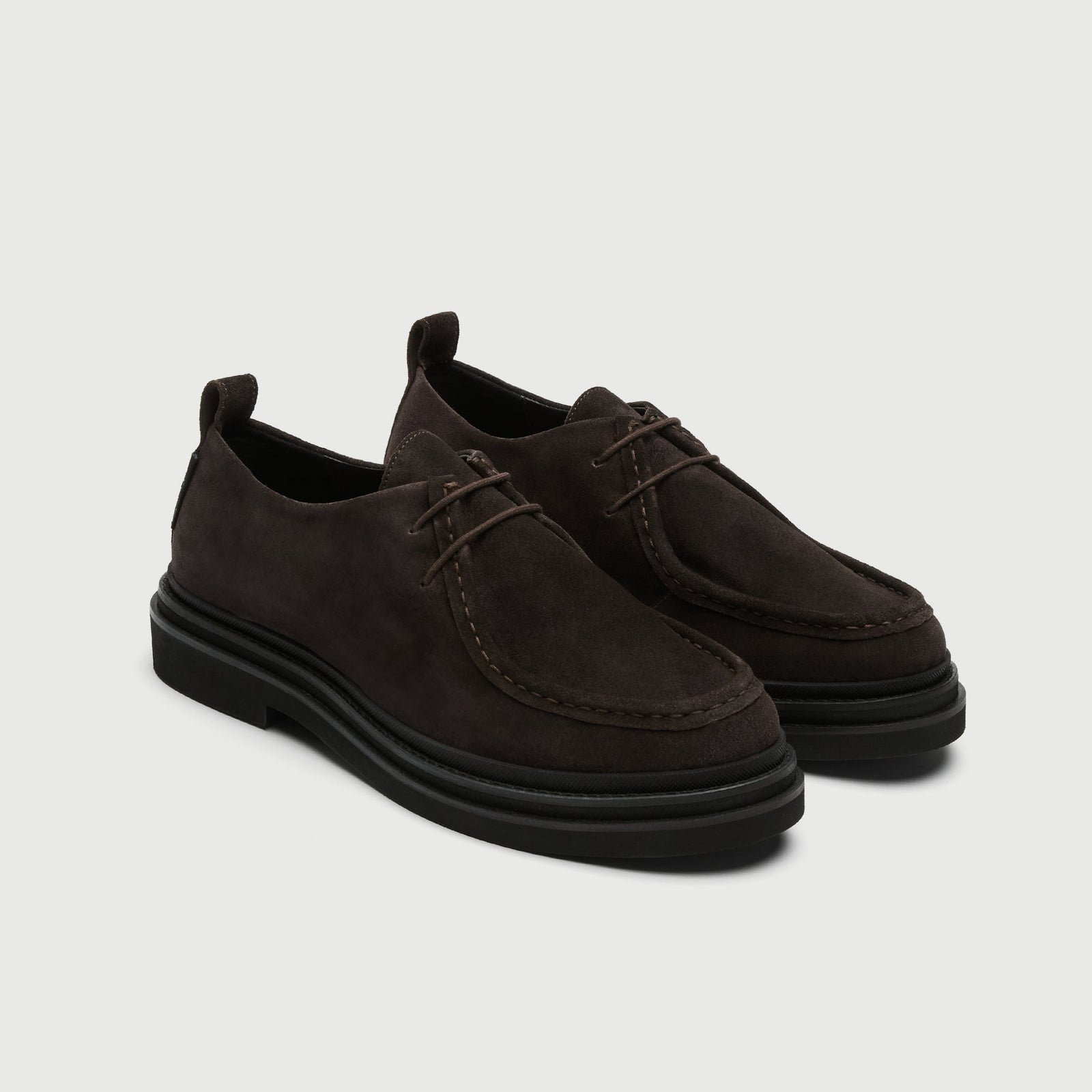 Walk London Brooklyn Apron Shoe - Brown Suede - Official Site