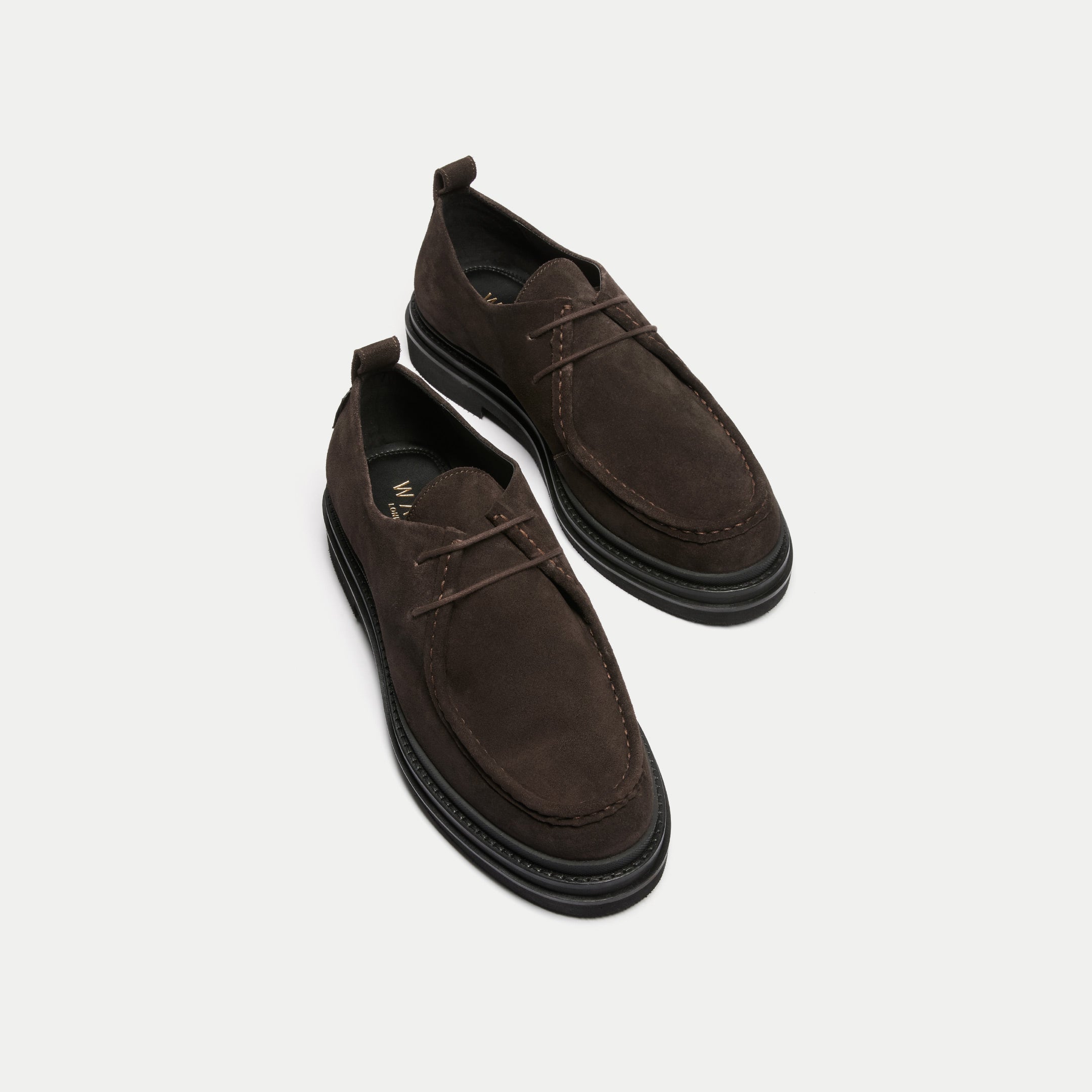 Walk London Brooklyn Apron Shoe - Brown Suede - Official Site