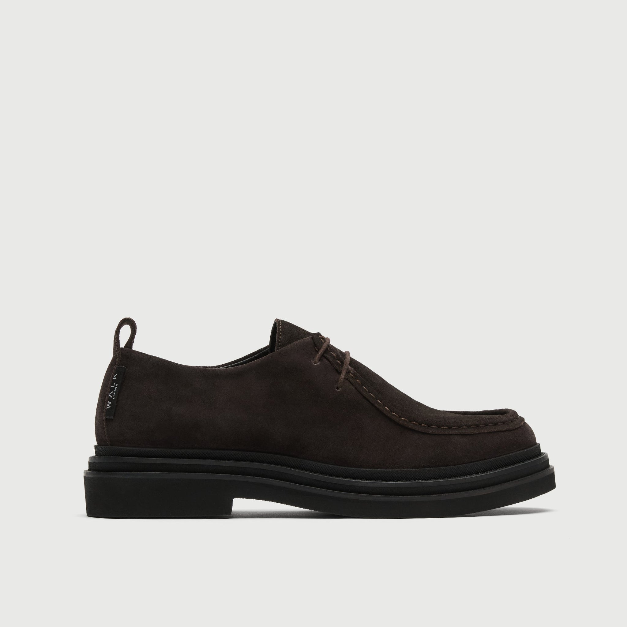 Walk London Brooklyn Apron Shoe - Brown Suede - Official Site