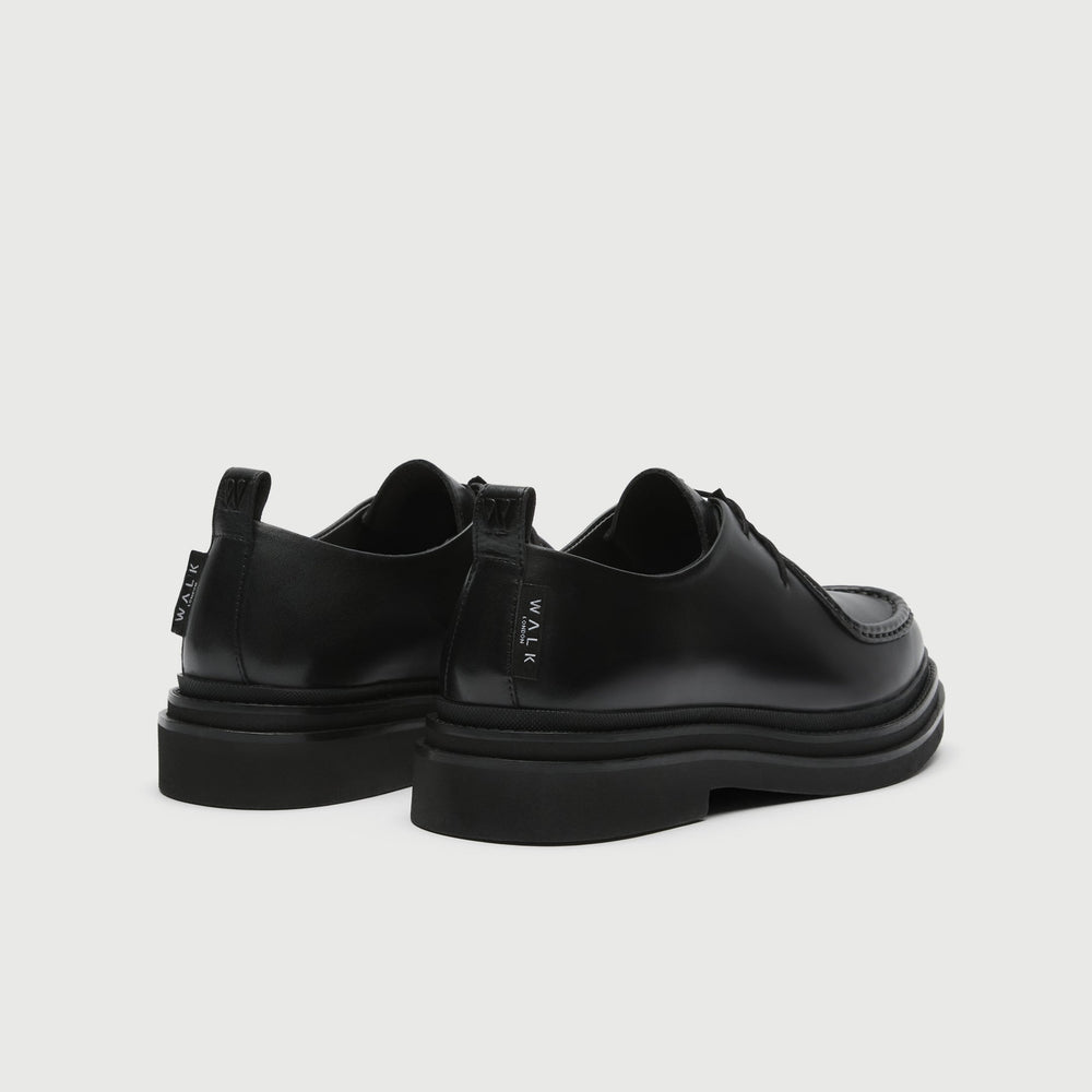 Brooklyn Apron Shoe | Black Leather | Walk London Official Site