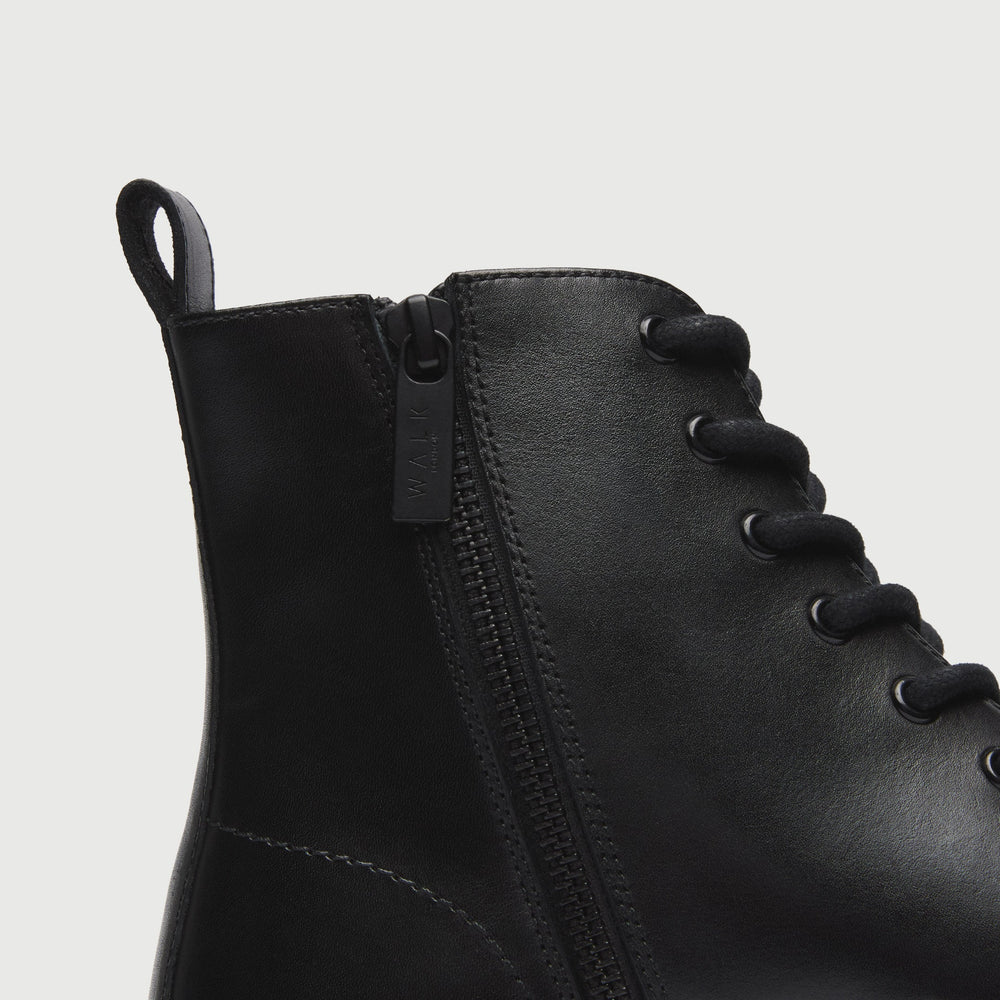 Callum Lace Boot Black | Walk London | Official Site