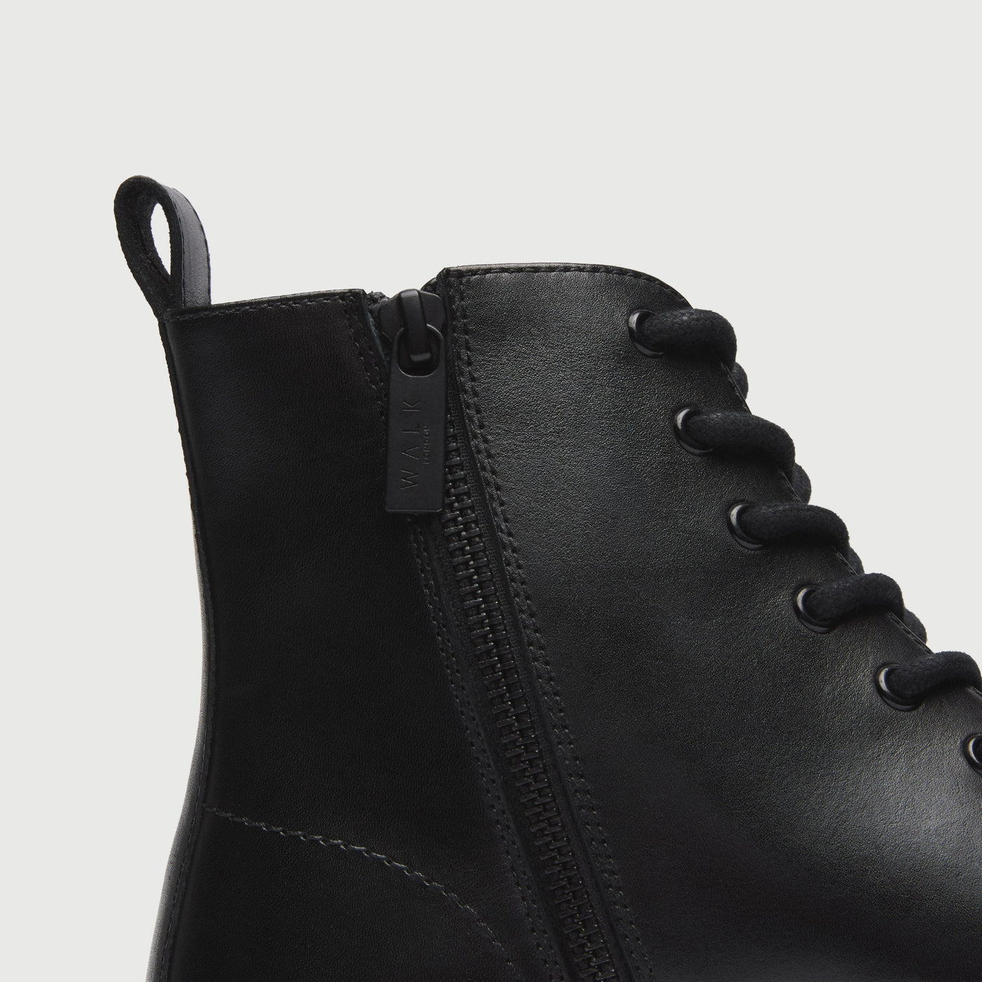 Callum Lace Boot Black | Walk London | Official Site