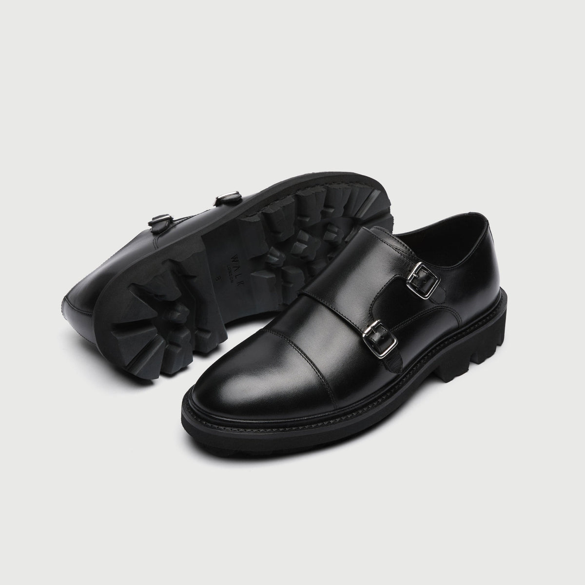 Felix Monk Strap Shoe Black | Walk London | Official Site