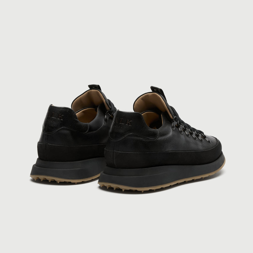 Hampstead Trainer | Men's Black Leather Trainers | Walk London