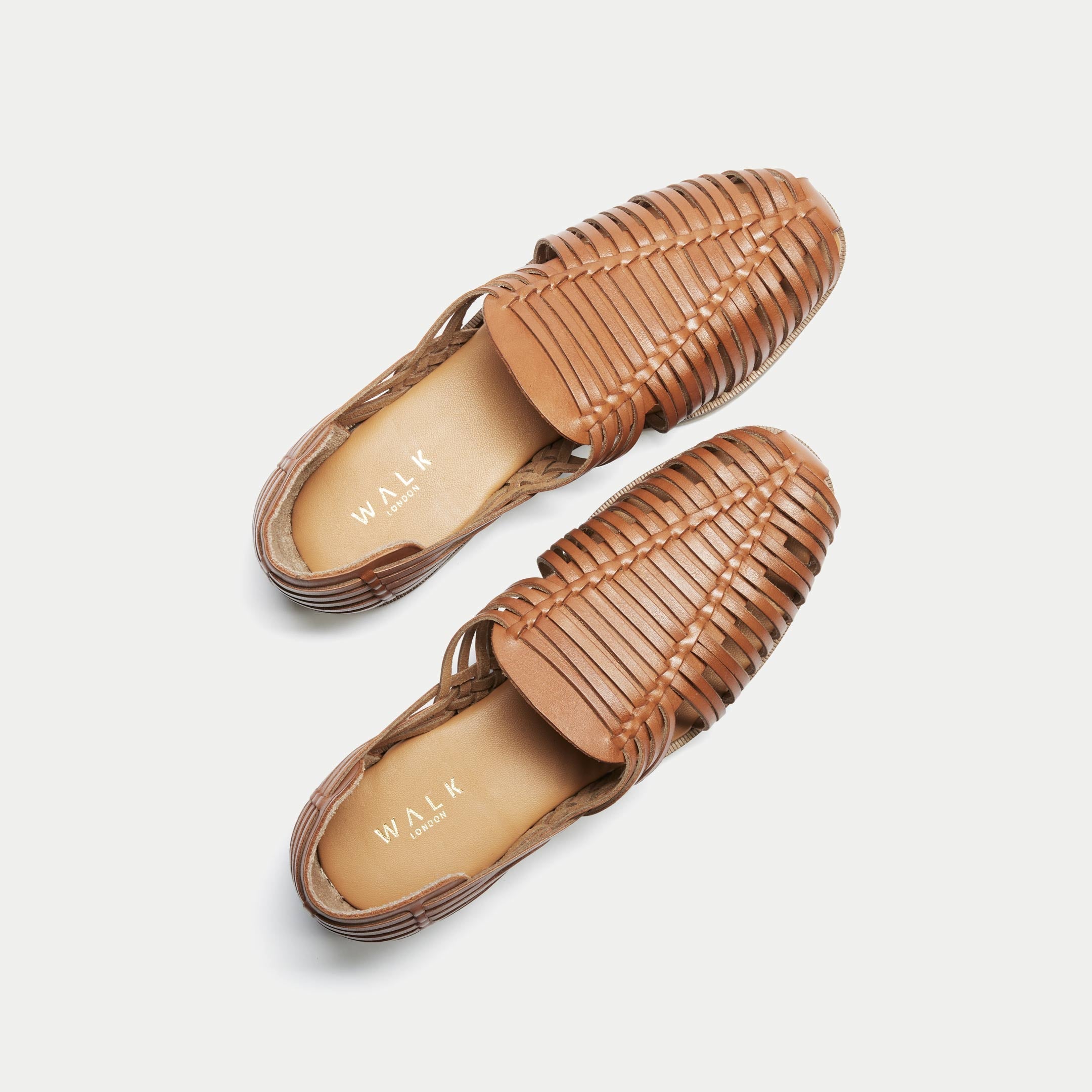 Harry Weave Slip On | Tan Leather | Walk London Official Site