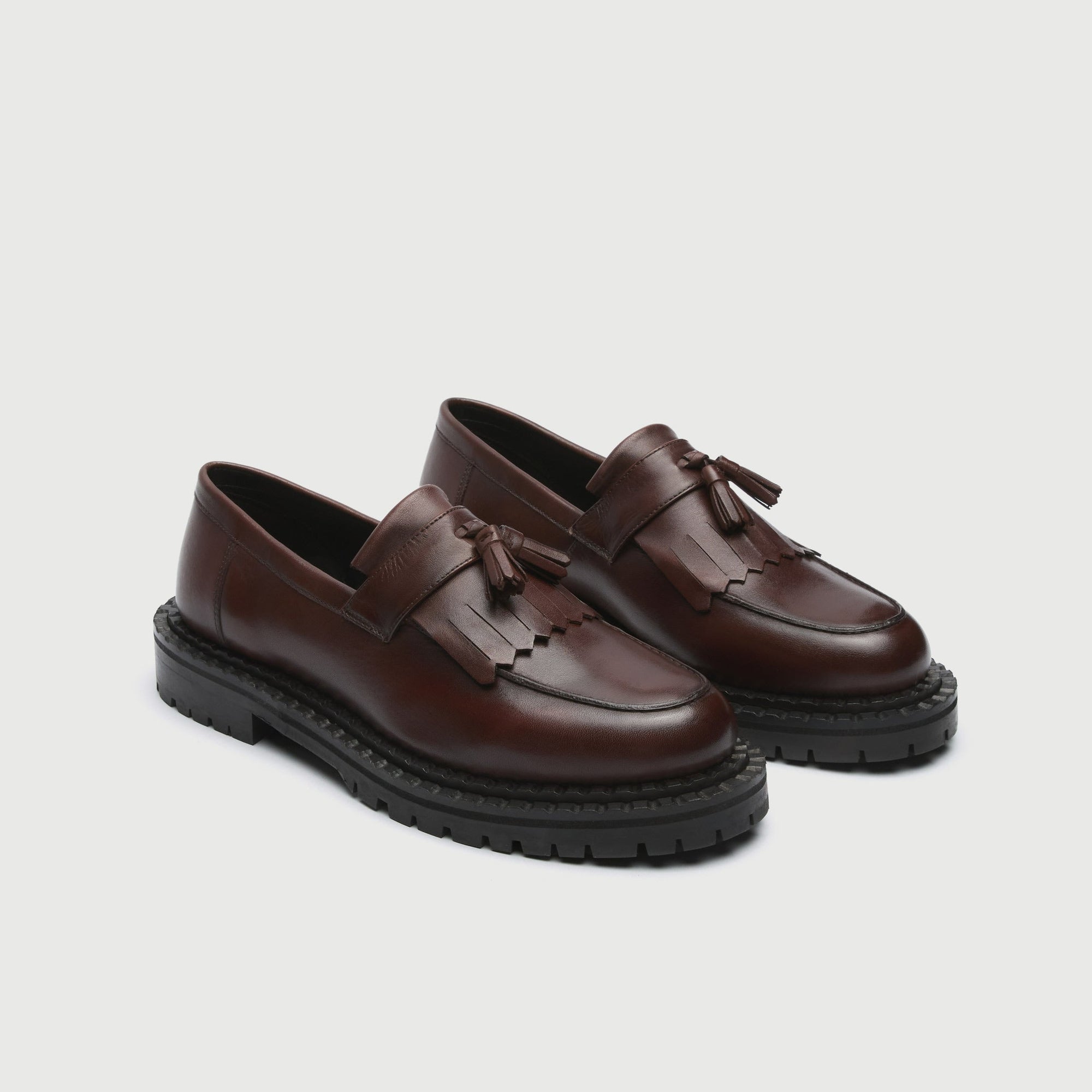 Walk London Jagger Fringe Tassel Loafer | Brown | Official Site