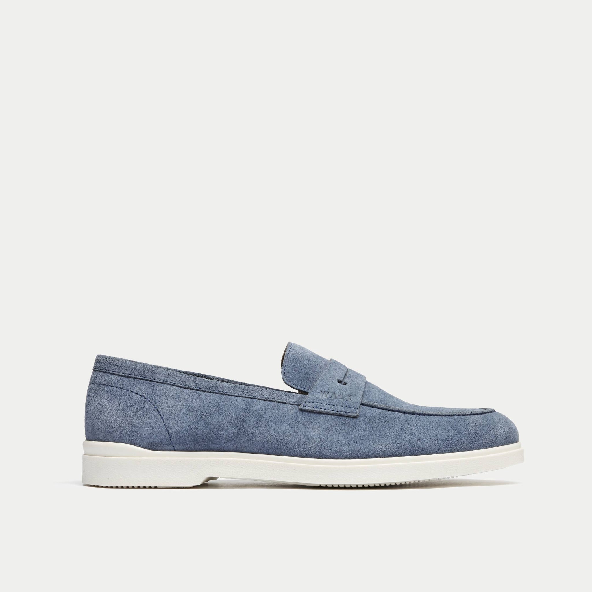 Joshua Saddle Loafer | Navy Suede | Walk London Official Site