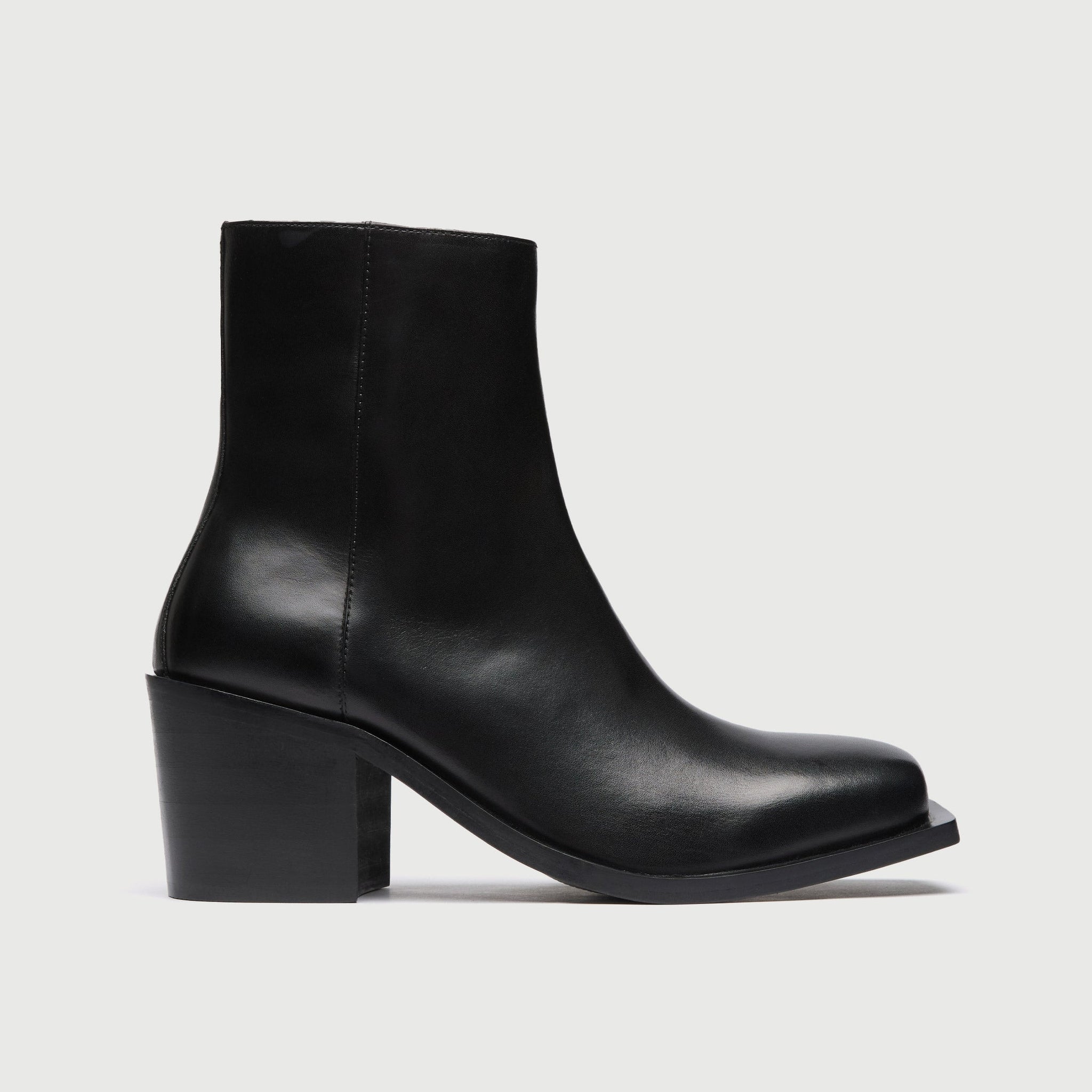 Walk London Nola Inside Zip Western Boot | Black | Official Site
