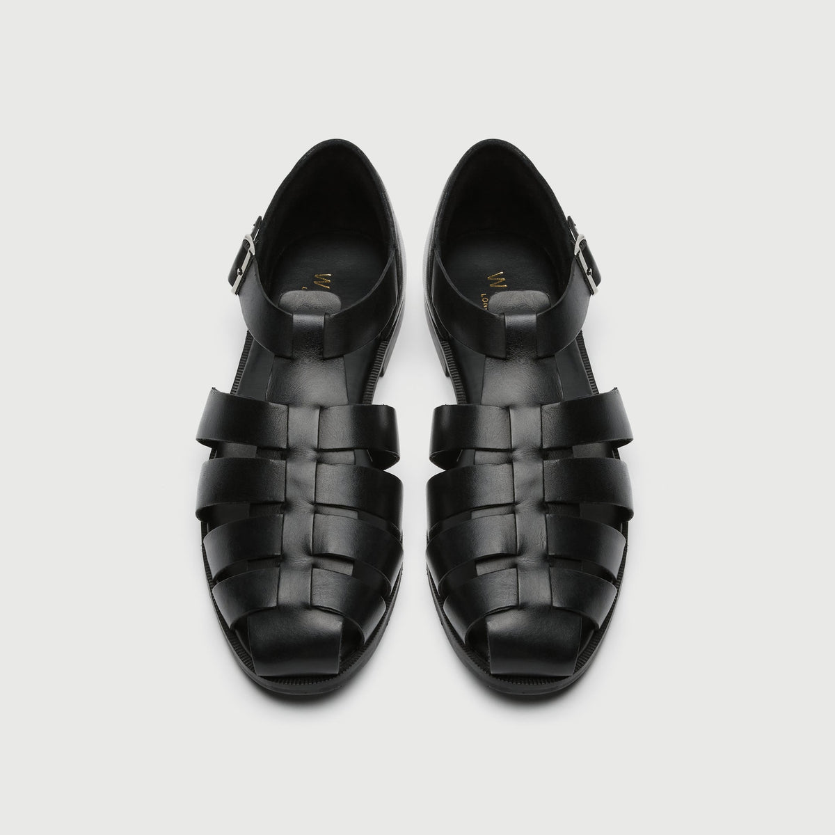 Promenade Sandal | Black Leather | Walk London