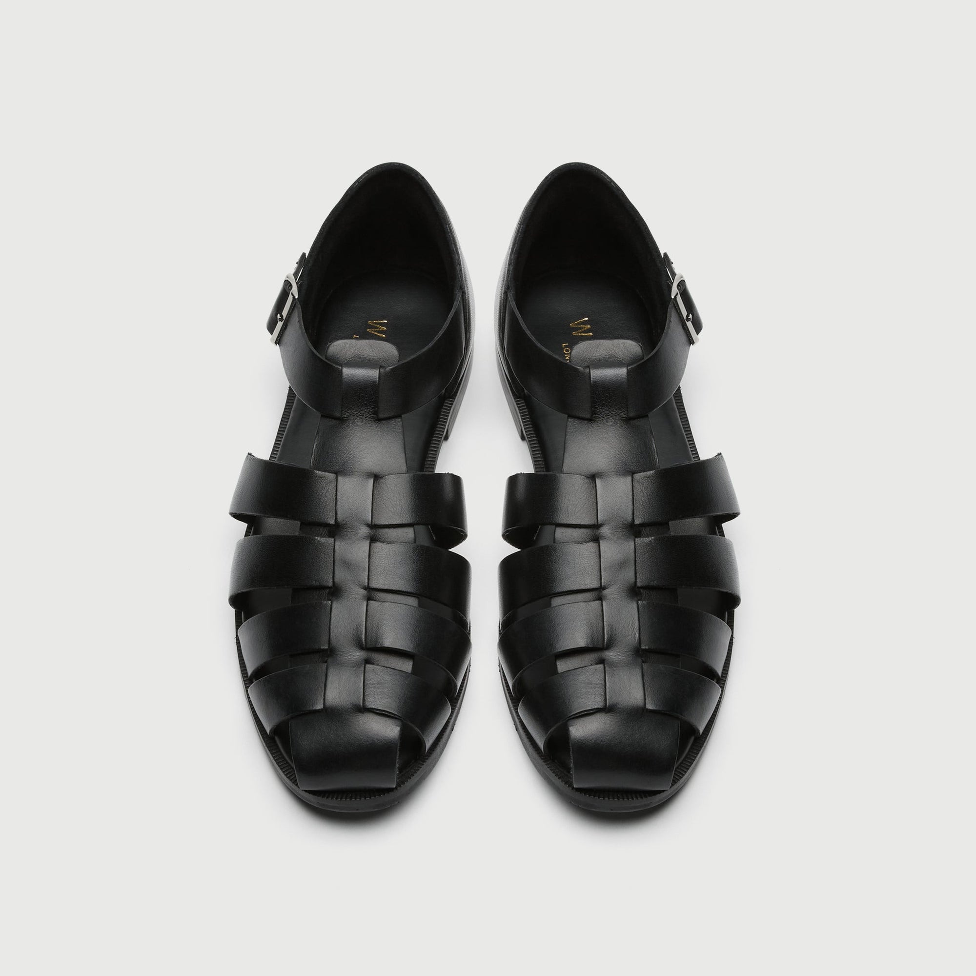 Promenade Sandal | Black Leather | Walk London