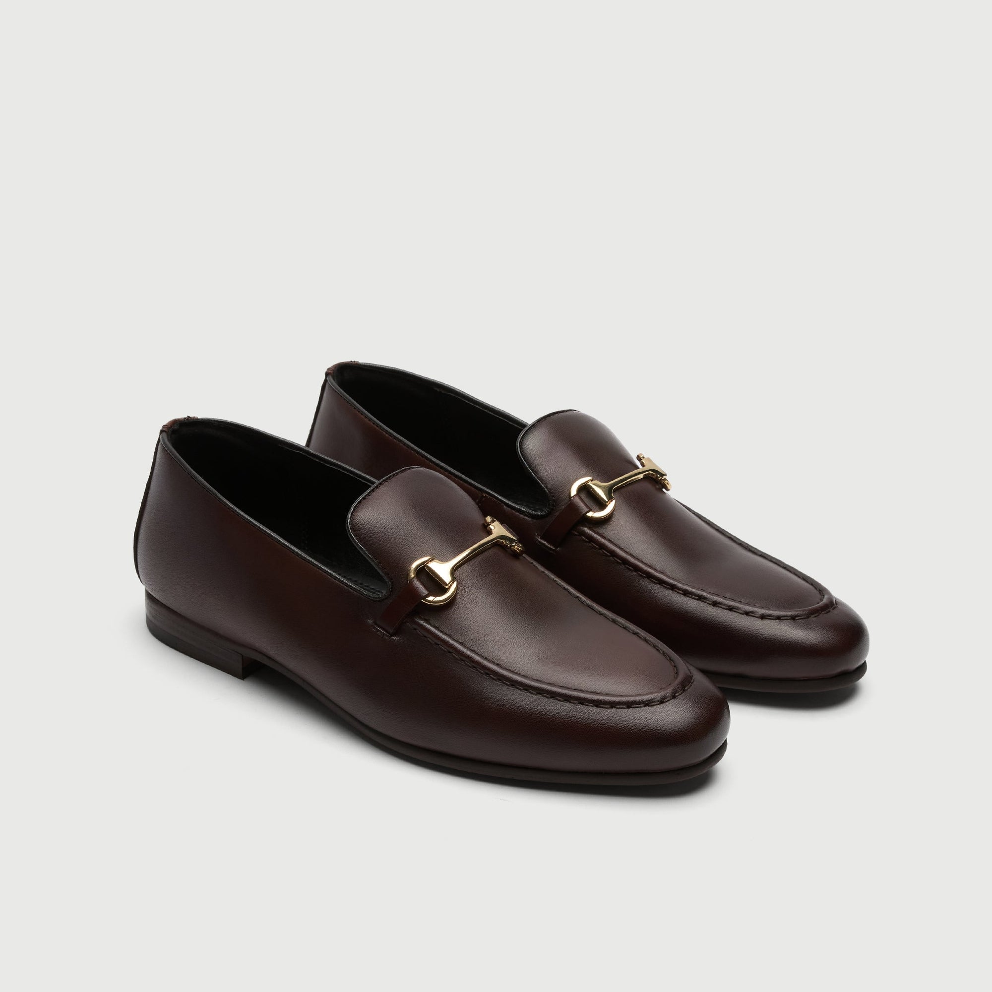 Walk London Trent Trim Loafer - Brown Leather - Official Site