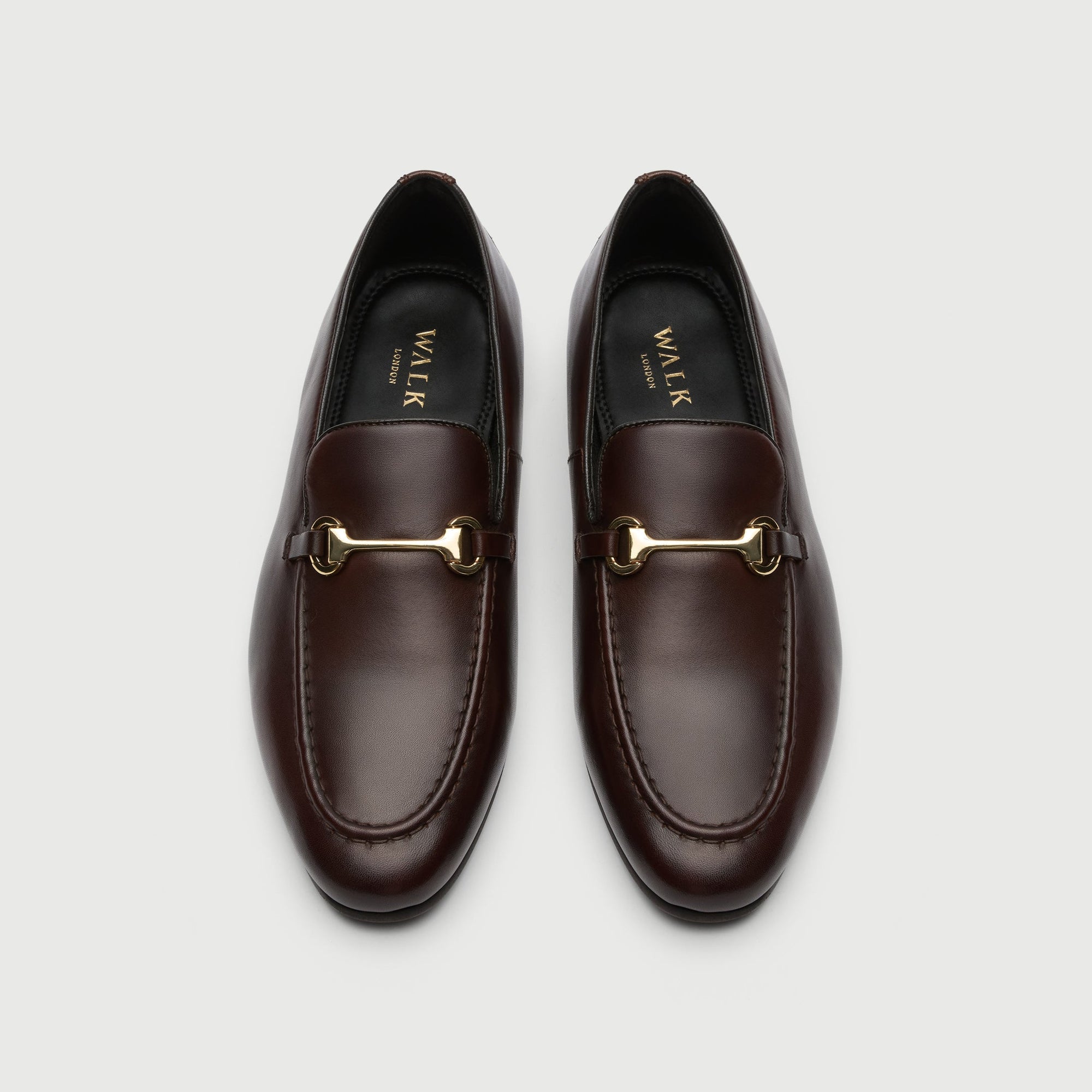 Walk London Trent Trim Loafer - Brown Leather - Official Site