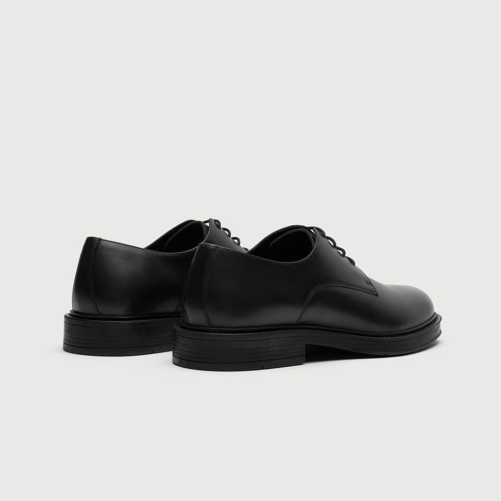 Walk London Vincent Derby Shoes | Black Leather | Official Site
