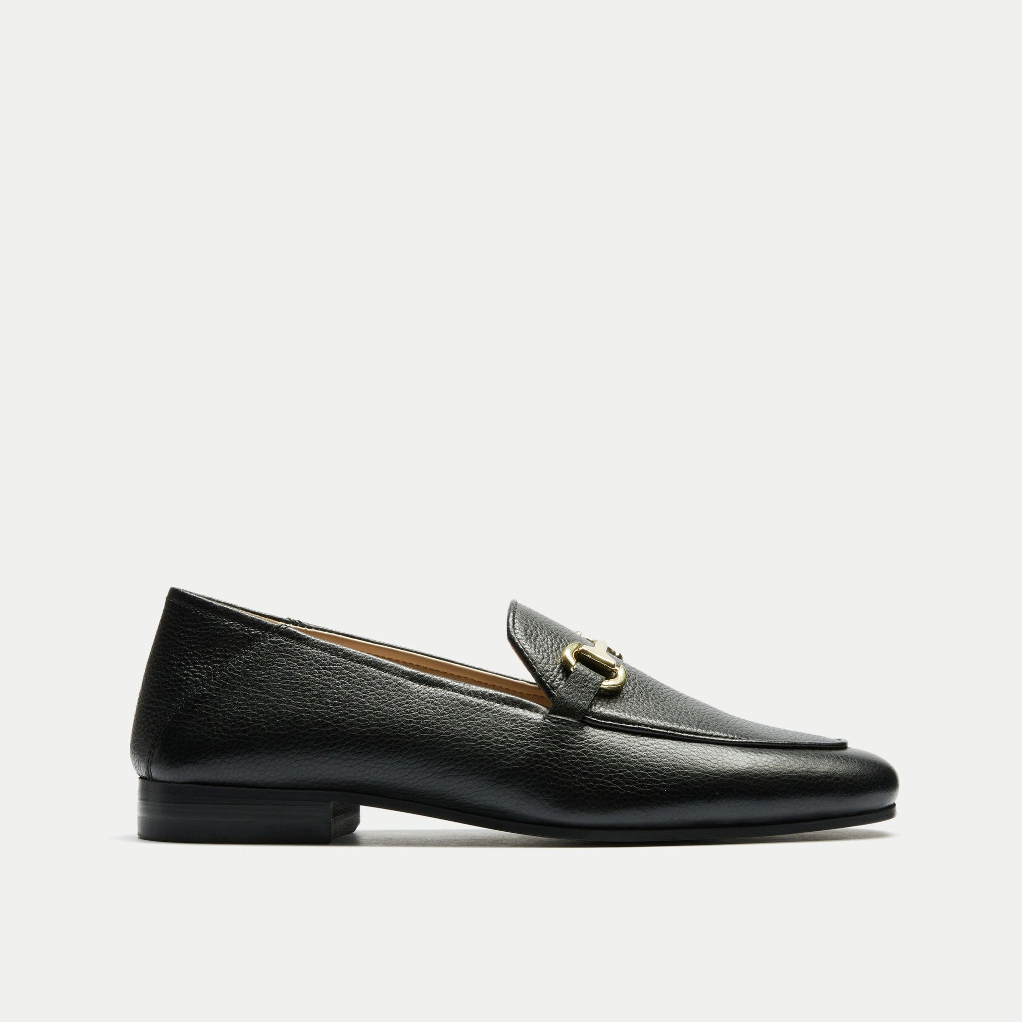Walk London Bella Trim Loafer - Black Leather - Official Site